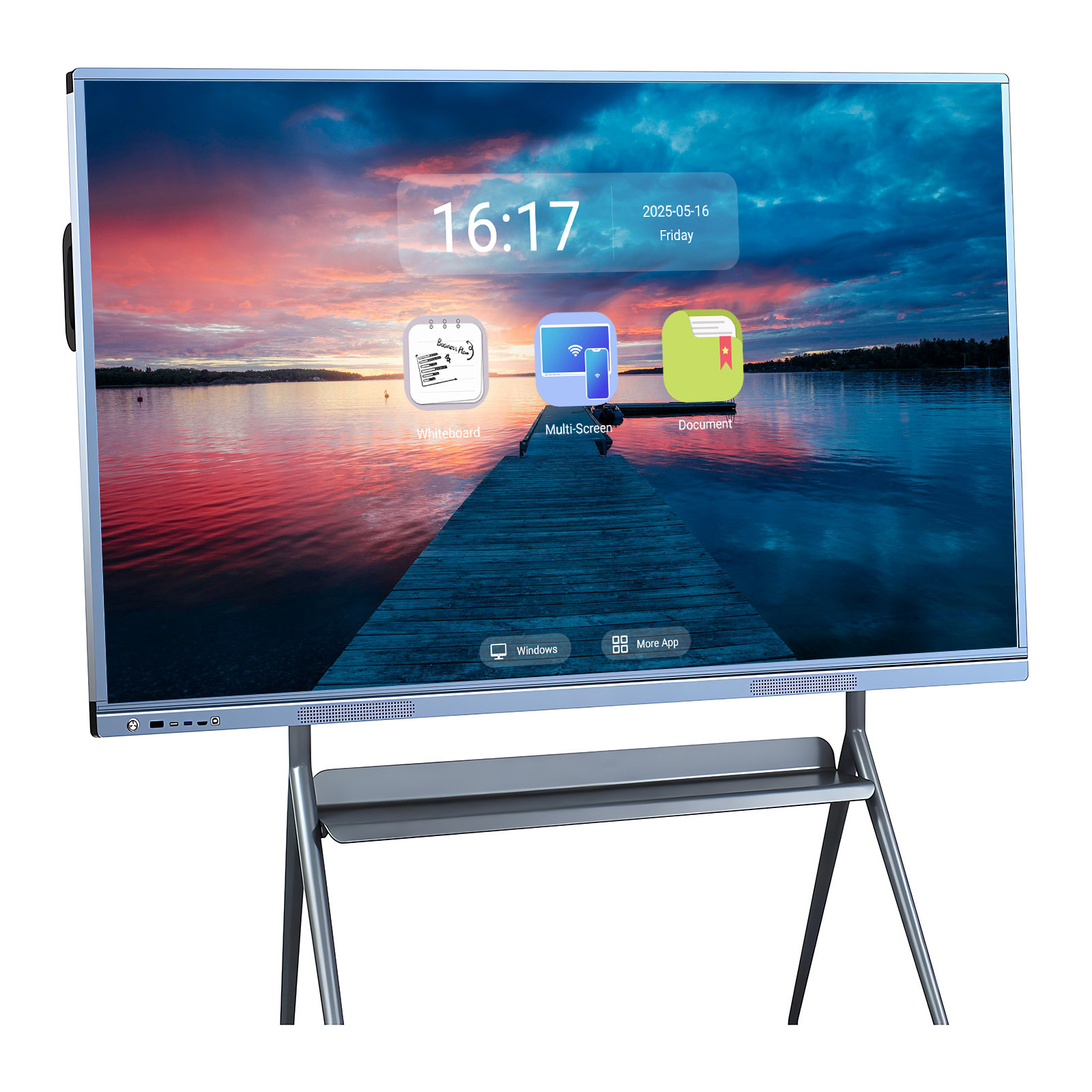 JYXCN Interactive Smart Board 75" 4K, Multi-Touch Whiteboard Calendar Wireless Casting and Dual ...